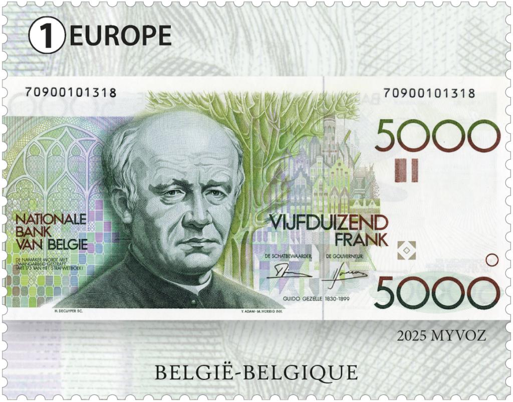 Iconische Belgische bankbiljetten - postzegels Europa | eShop